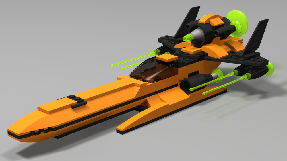LEGO MOC Orange Space Fighter by zero_g_is_fun | Rebrickable - Build ...