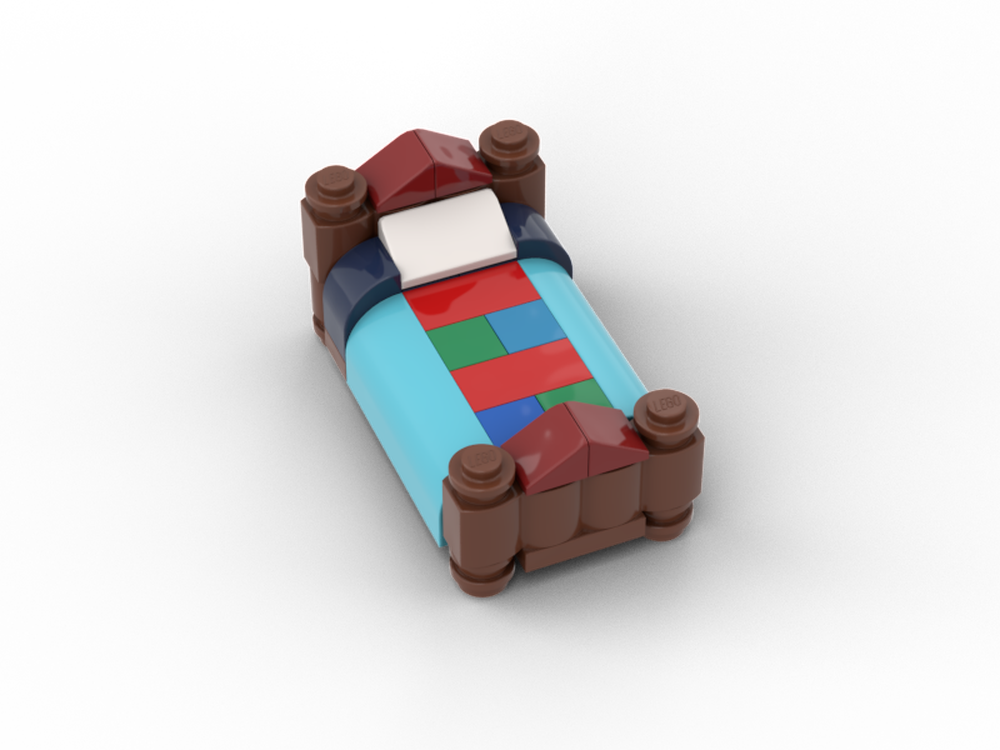 LEGO MOC Rustic Bed by brickbicycle | Rebrickable - Build with LEGO