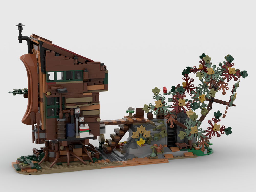 Lego Moc Cosy Cabin A Log Cabin For Two By Deesot Rebrickable