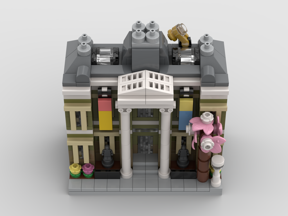 Lego Moc 10326 Mini Modular Museum By Cresswga Rebrickable Build