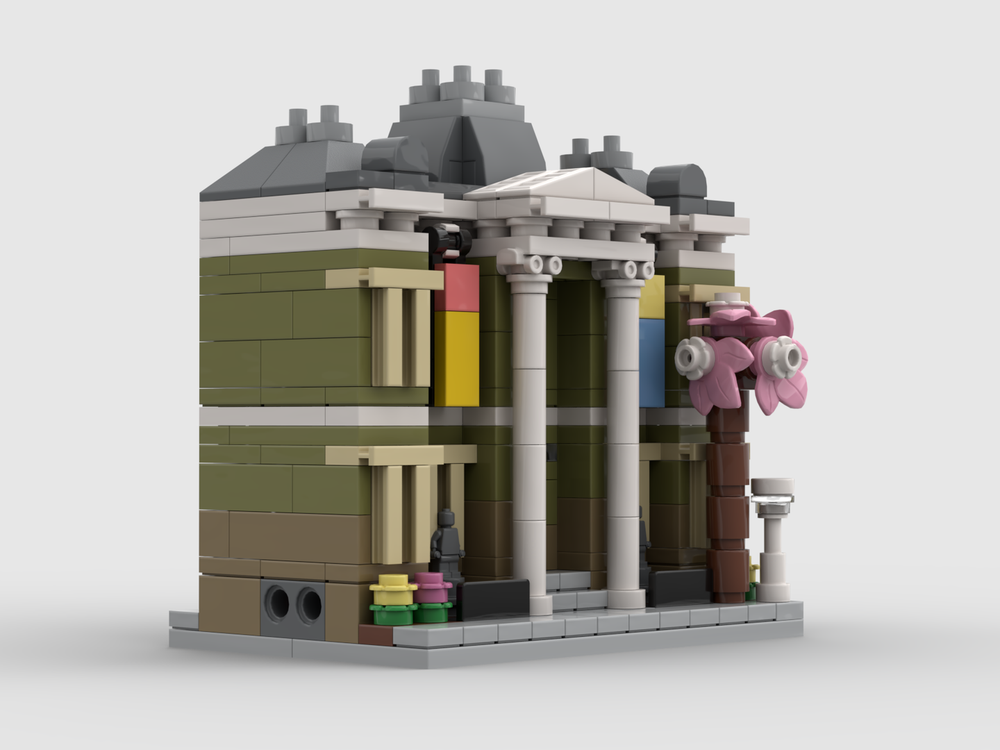 Lego Moc 10326 Mini Modular Museum By Cresswga Rebrickable Build