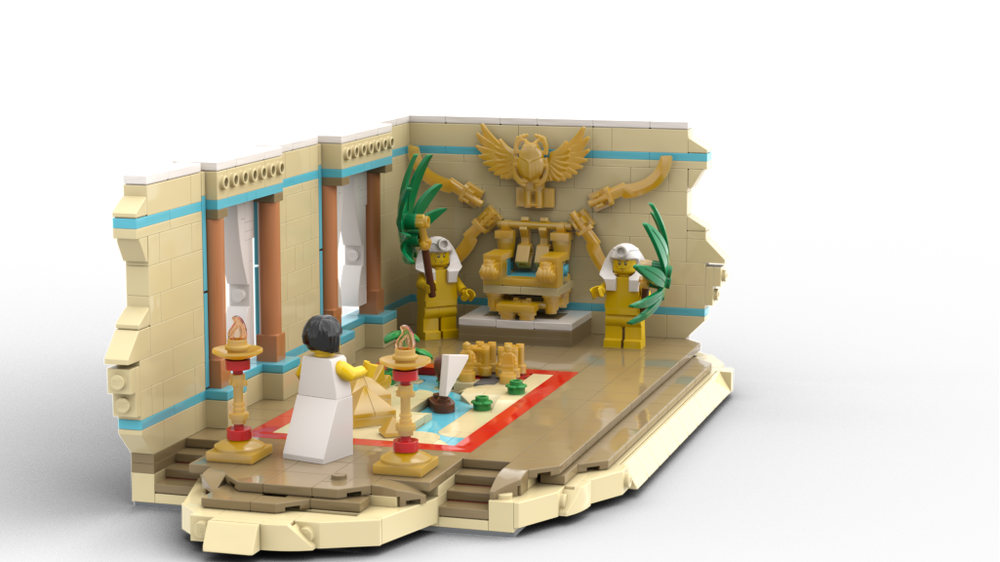 Lego Moc Egypt Pharaoh Room By Eaglebrick Rebrickable Build With Lego