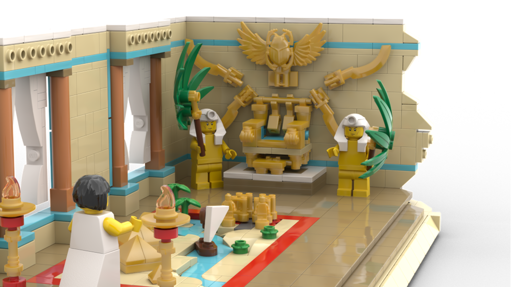 Lego Moc Egypt Pharaoh Room By Eaglebrick Rebrickable Build With Lego