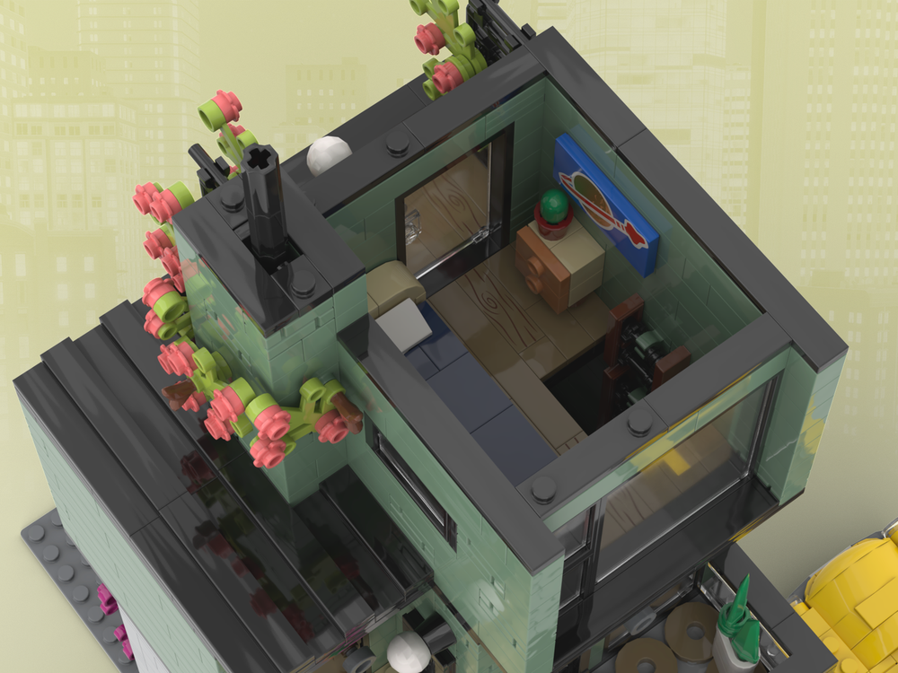 Lego Moc Downtown Loft By Stl Brick Co Rebrickable Build With Lego
