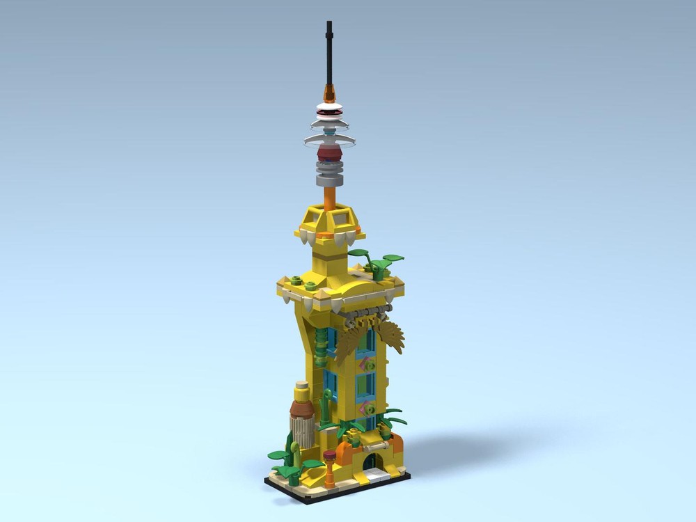 LEGO MOC Flower Power Yellow Tower by aegir | Rebrickable - Build with LEGO