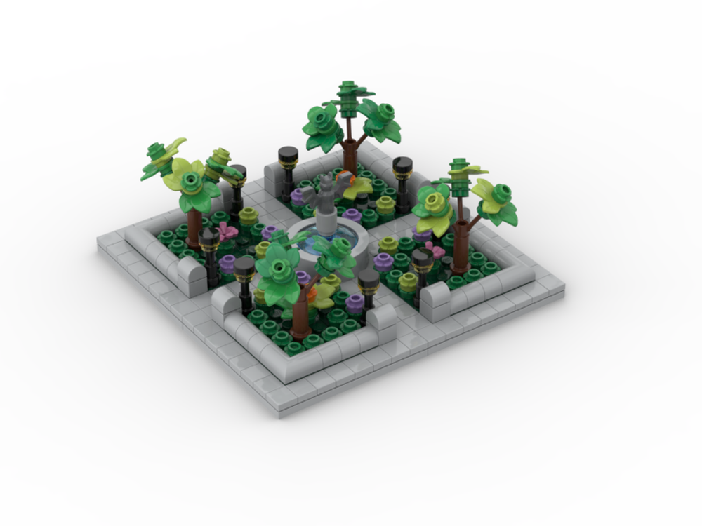 LEGO MOC Mini Modular Park Section by Gumble09 | Rebrickable - Build ...