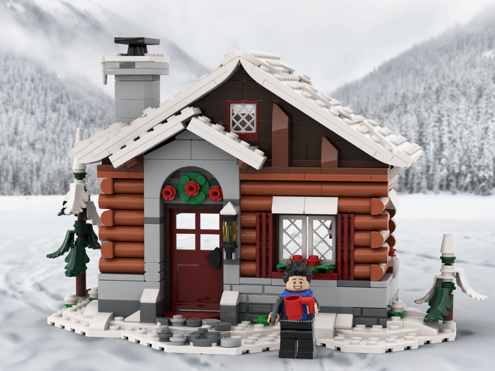 LEGO MOC Alpine Log Cabin by JD Bricks | Rebrickable - Build with LEGO