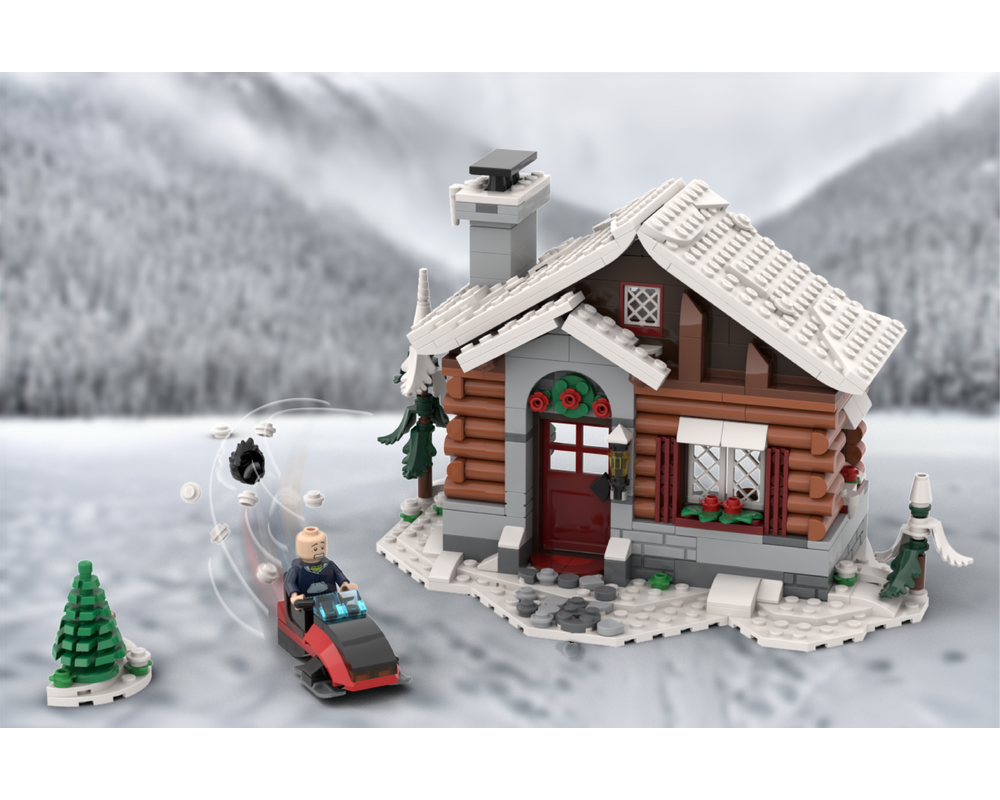 LEGO MOC Alpine Log Cabin by JD Bricks | Rebrickable - Build with LEGO
