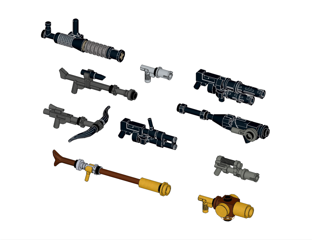 LEGO MOC Custom Minifig Blasters by KennoMonkey | Rebrickable - Build ...