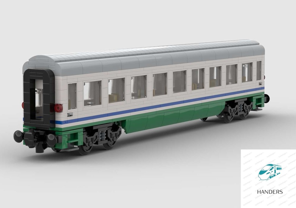 LEGO MOC Italian Intercity PAX wagon by Handers | Rebrickable - Build ...