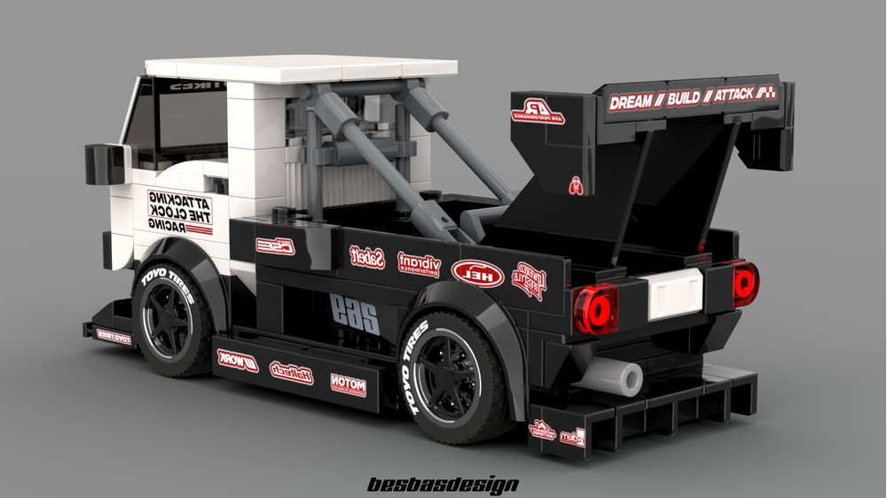 Lego Moc Mitsubishi Time Attack Kei Truck By Besbasdesign Rebrickable