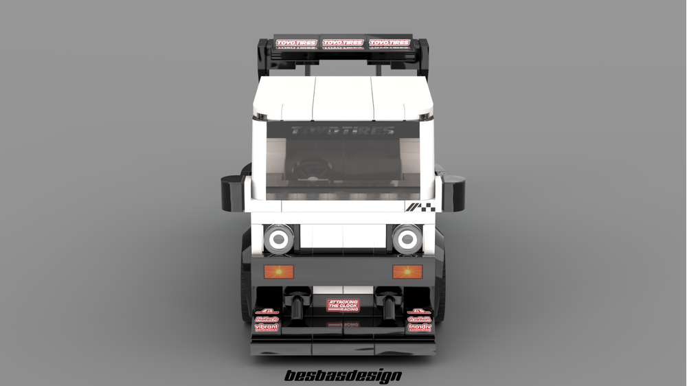 Lego Moc Mitsubishi Time Attack Kei Truck By Besbasdesign Rebrickable