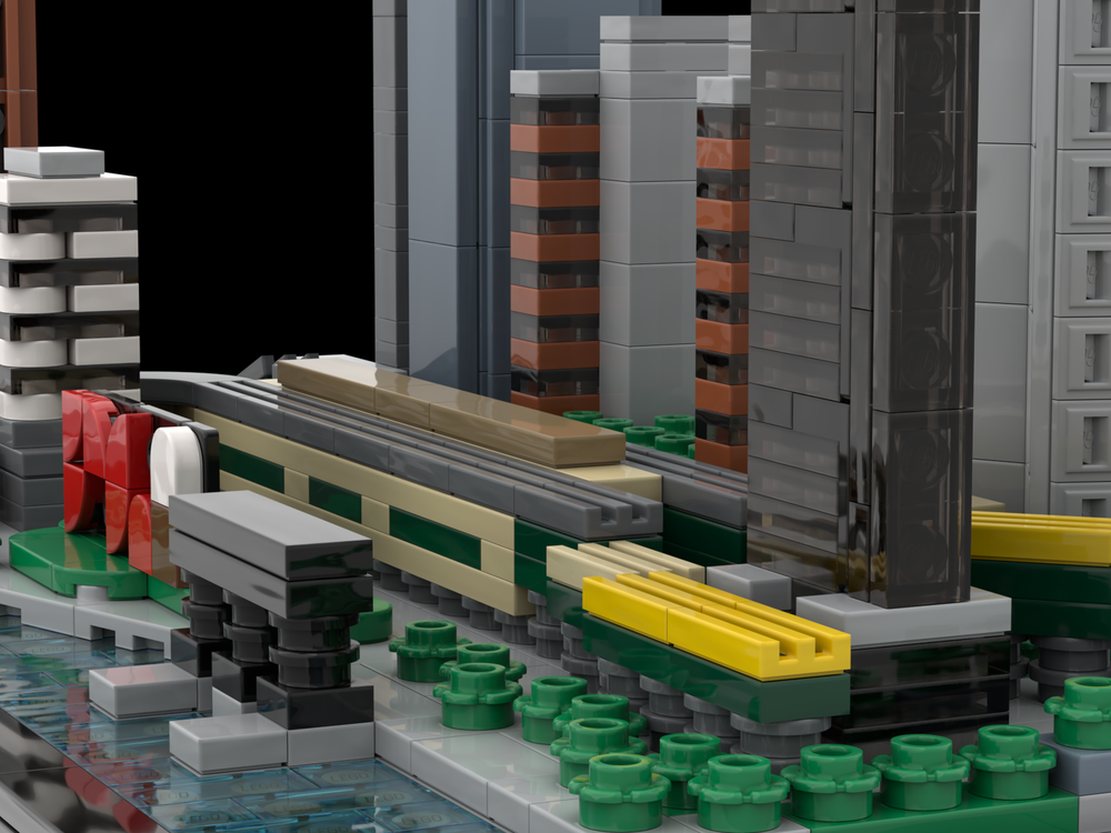 Lego Moc Long Island City Skyline By Taters Rebrickable Build With Lego