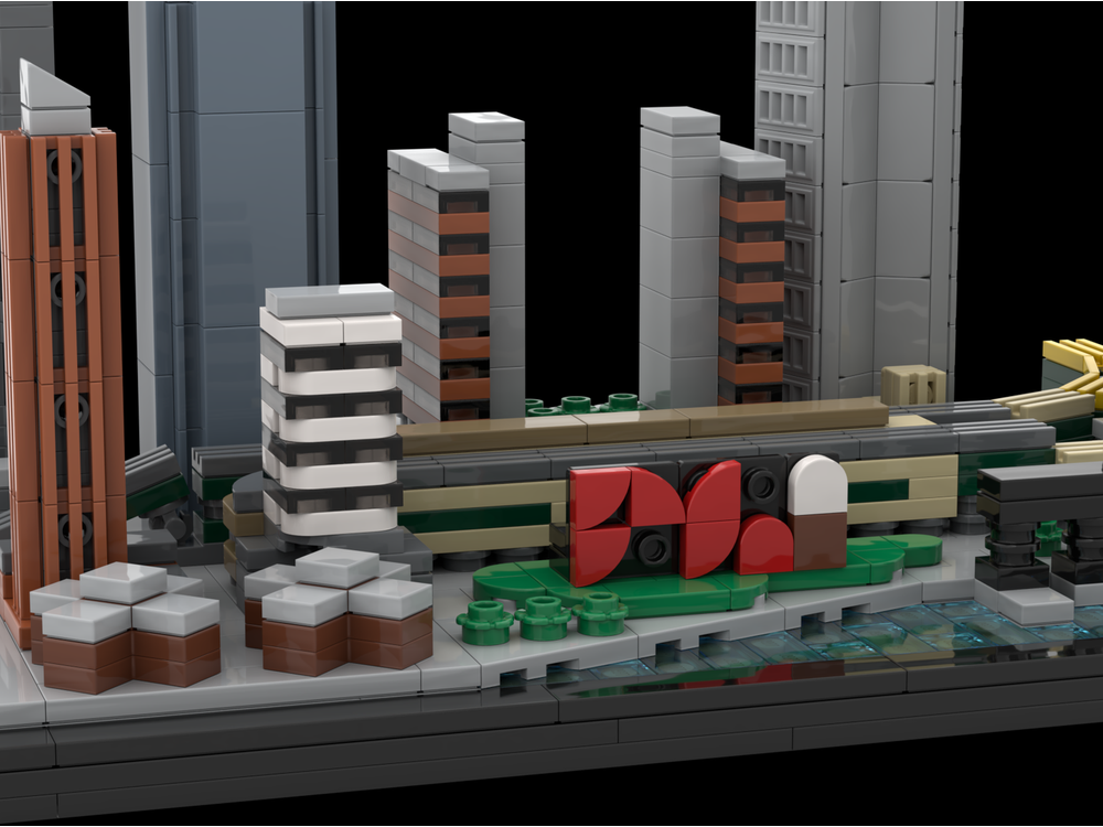 Lego Moc Long Island City Skyline By Taters Rebrickable Build With Lego