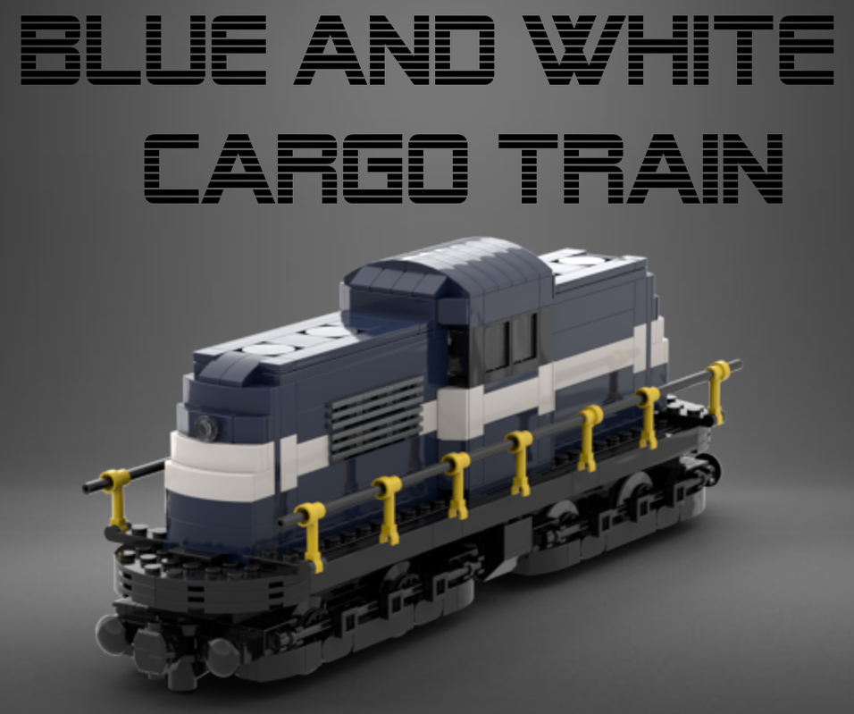 LEGO MOC Blue & White Cargo Train by: aaron021 by aaron021 ...