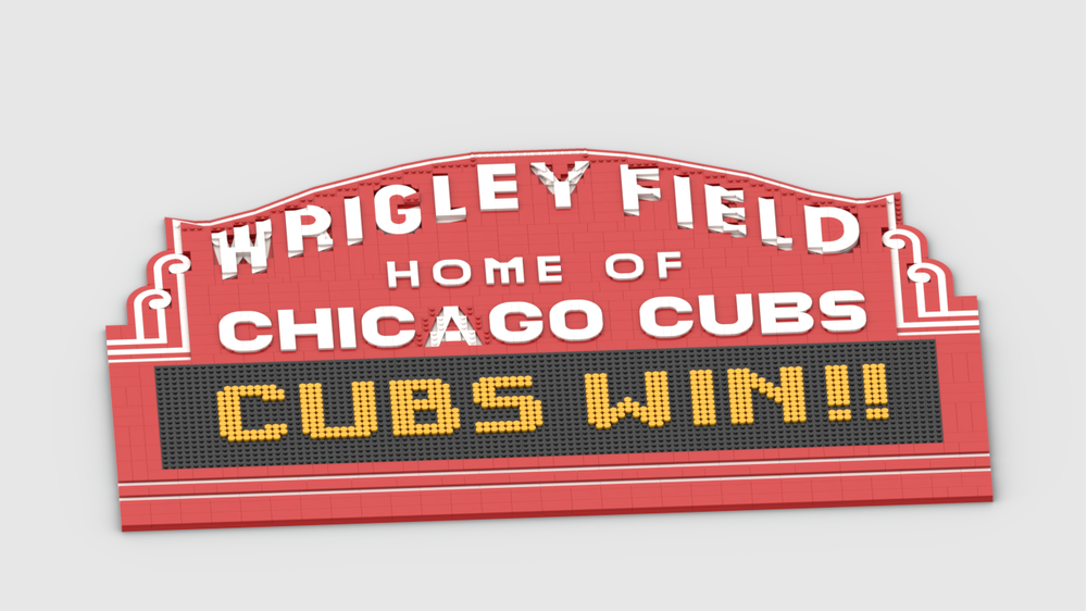 Lego Moc Wrigley Field Marquee By Hawkfan08 Rebrickable Build With Lego