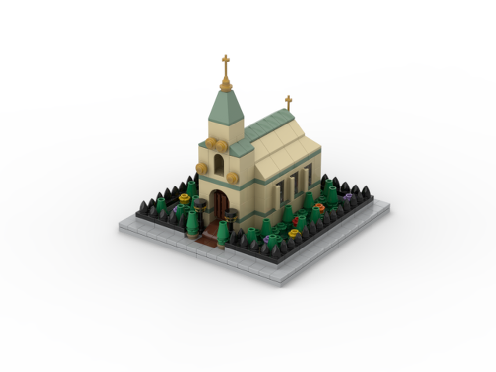 LEGO MOC Mini Modular Church by Gumble09 | Rebrickable - Build with LEGO