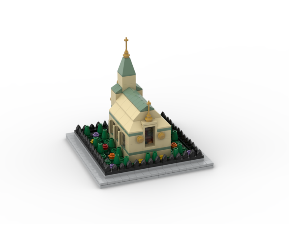 Lego Moc Mini Modular Church By Gumble09 Rebrickable Build With Lego