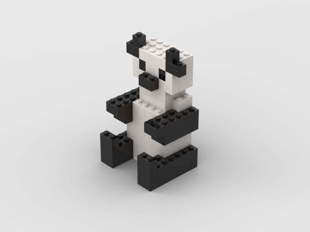 LEGO MOC Panda bear by DuduMo | Rebrickable - Build with LEGO