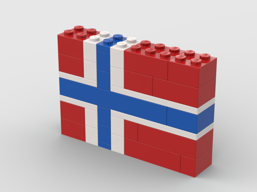 LEGO MOC Norway flag by justinbricks1 | Rebrickable - Build with LEGO