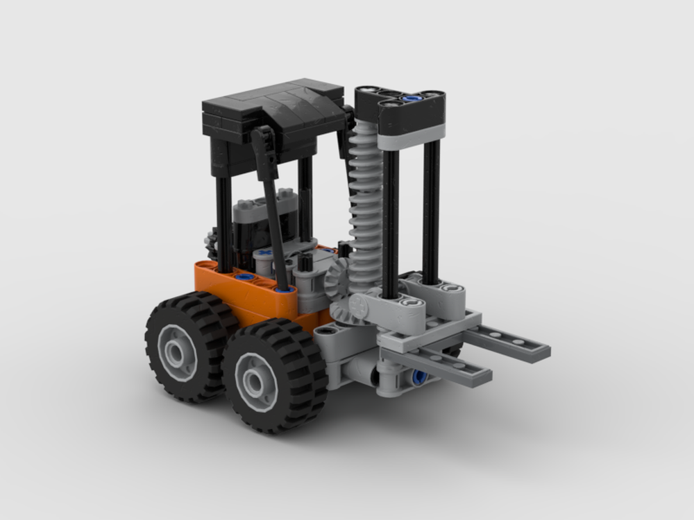 LEGO MOC Working Forklift by ostrich14 | Rebrickable - Build with LEGO