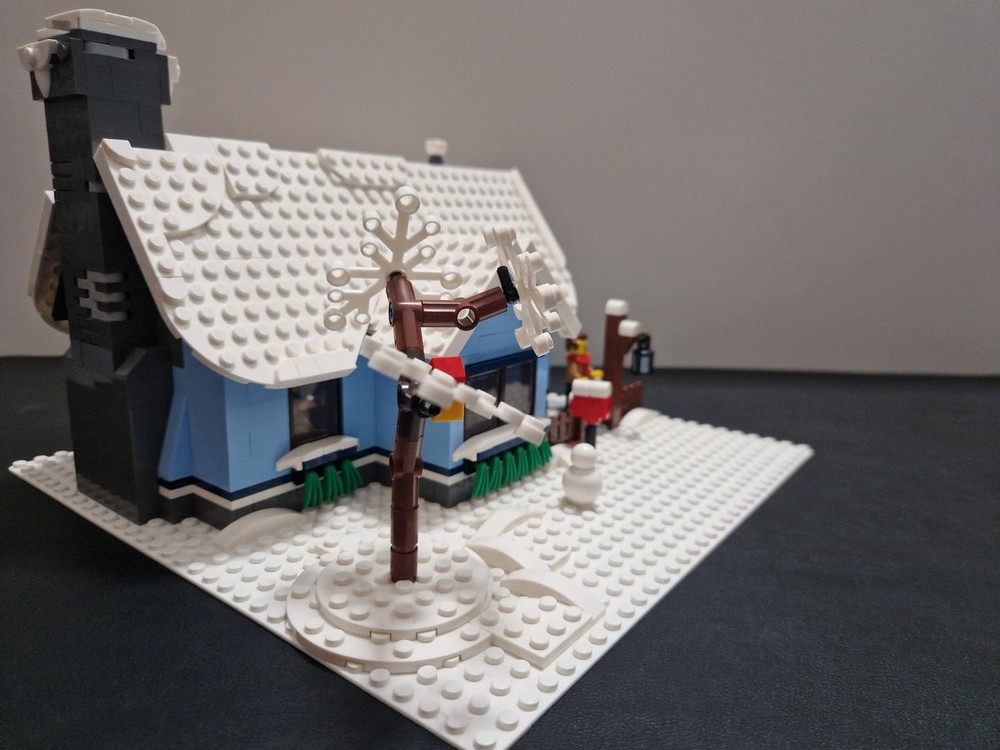 Lego Moc Winter Cabin By Passengerx Rebrickable Build With Lego
