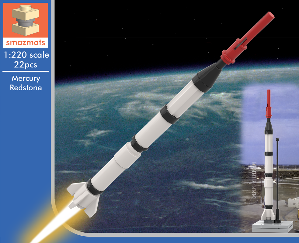 LEGO MOC Mercury Redstone rocket [1:220 scale] by smazmats ...