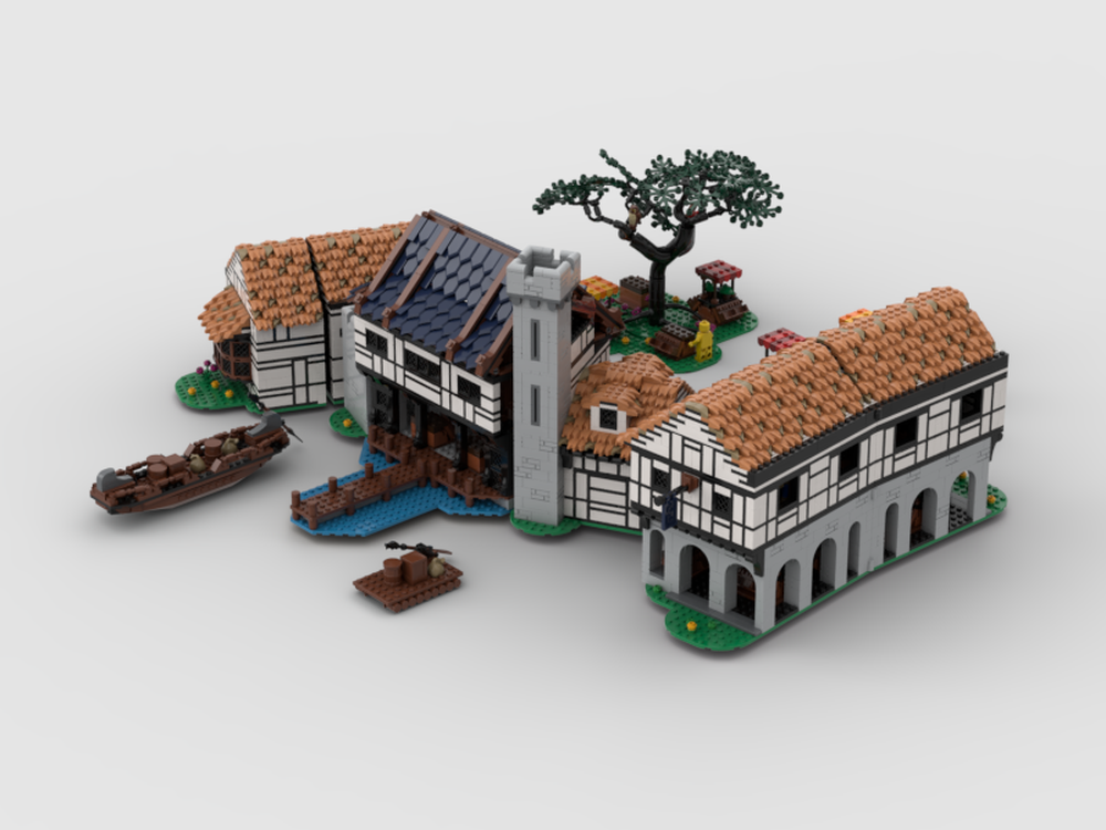 LEGO MOC Lion Knight Village Harbor by NS6 | Rebrickable - Build with LEGO