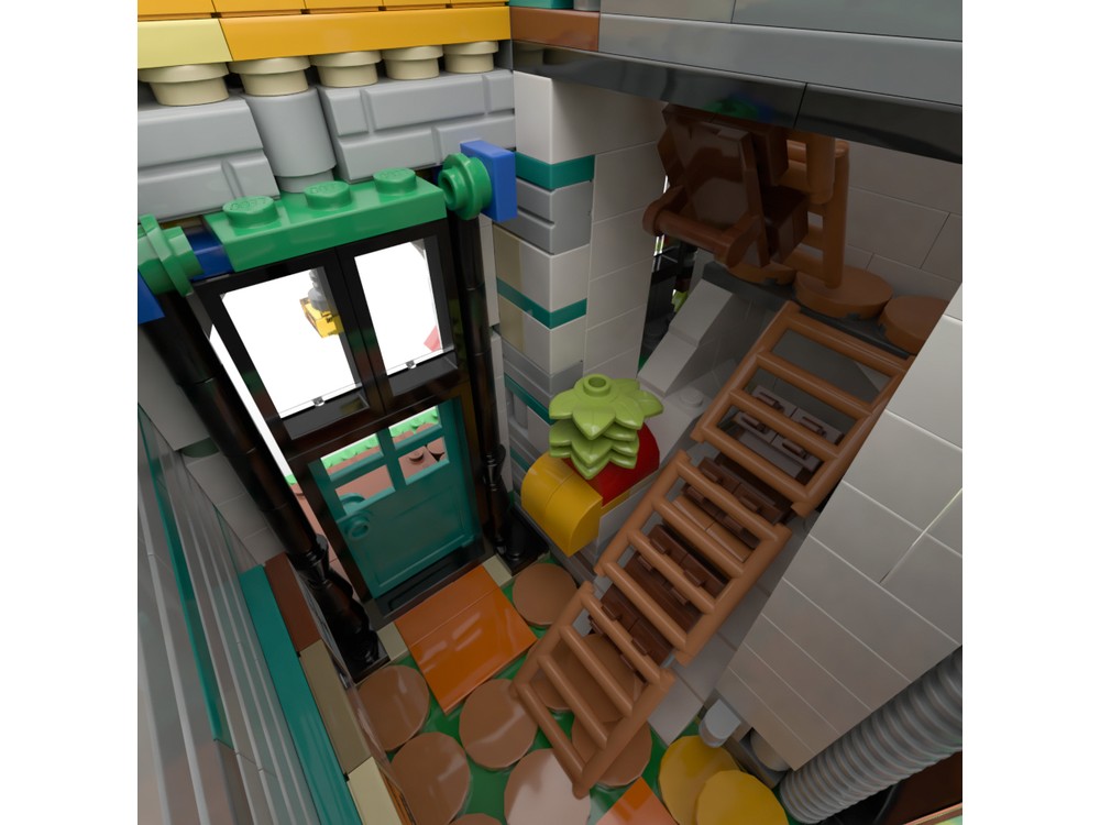 Lego Moc Green Townhouse By Brickative Rebrickable Build With Lego