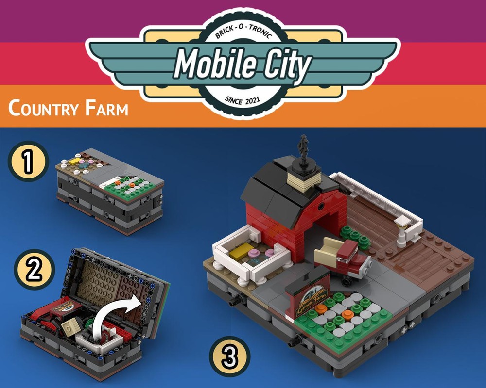 LEGO MOC Mobile City Country Farm Playset by brickotronic | Rebrickable ...