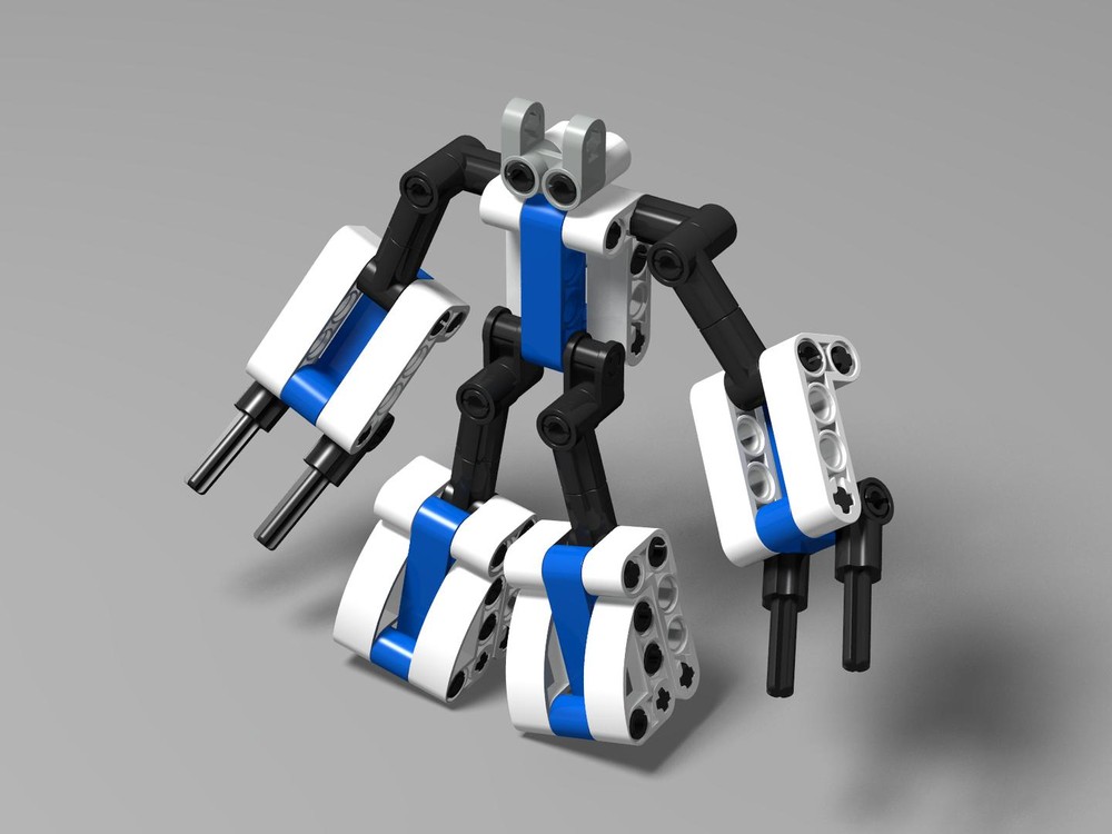LEGO MOC Small Movable Robot by PandaRoboBricks | Rebrickable - Build ...