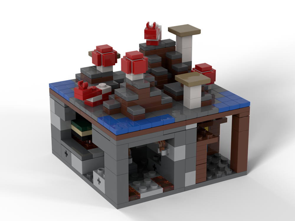 LEGO MOC Micro Minecraft: Mushroom Island & Stronghold by Nexusnui ...