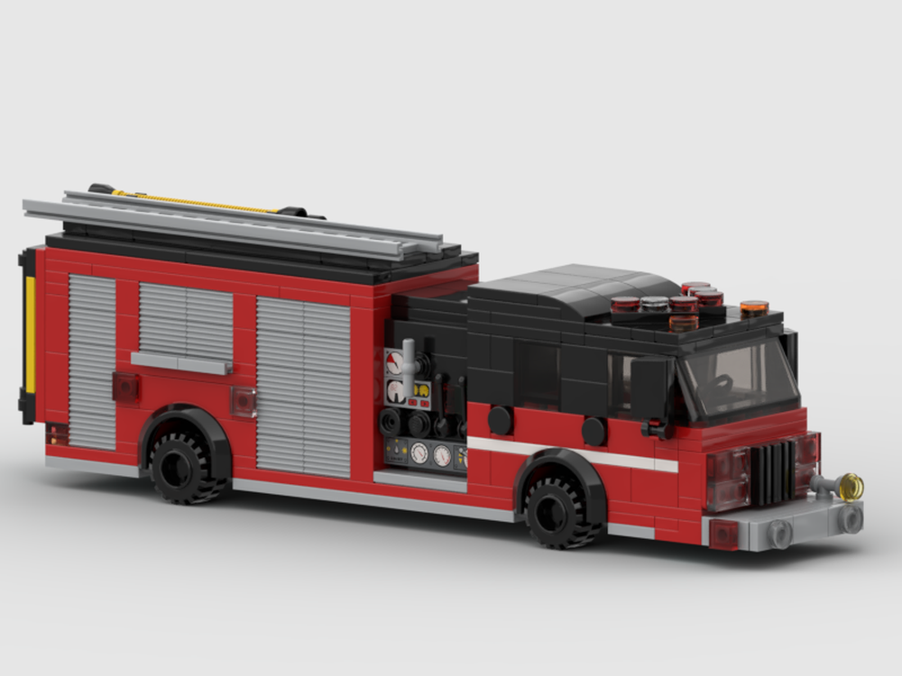 LEGO MOC City Fire Truck (Black Roof Variant) by EmperorsBricks ...