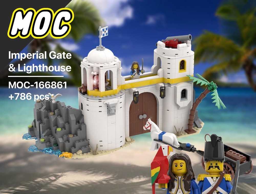 LEGO MOC Imperial Soldiers Gate & Lighthouse Outpost | Pirates ...