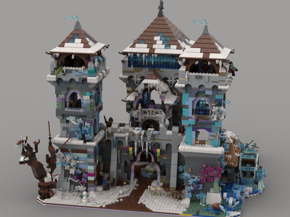 Lego Moc Nostalgic Castle 4 Winter By Cvi Rebrickable Build With Lego