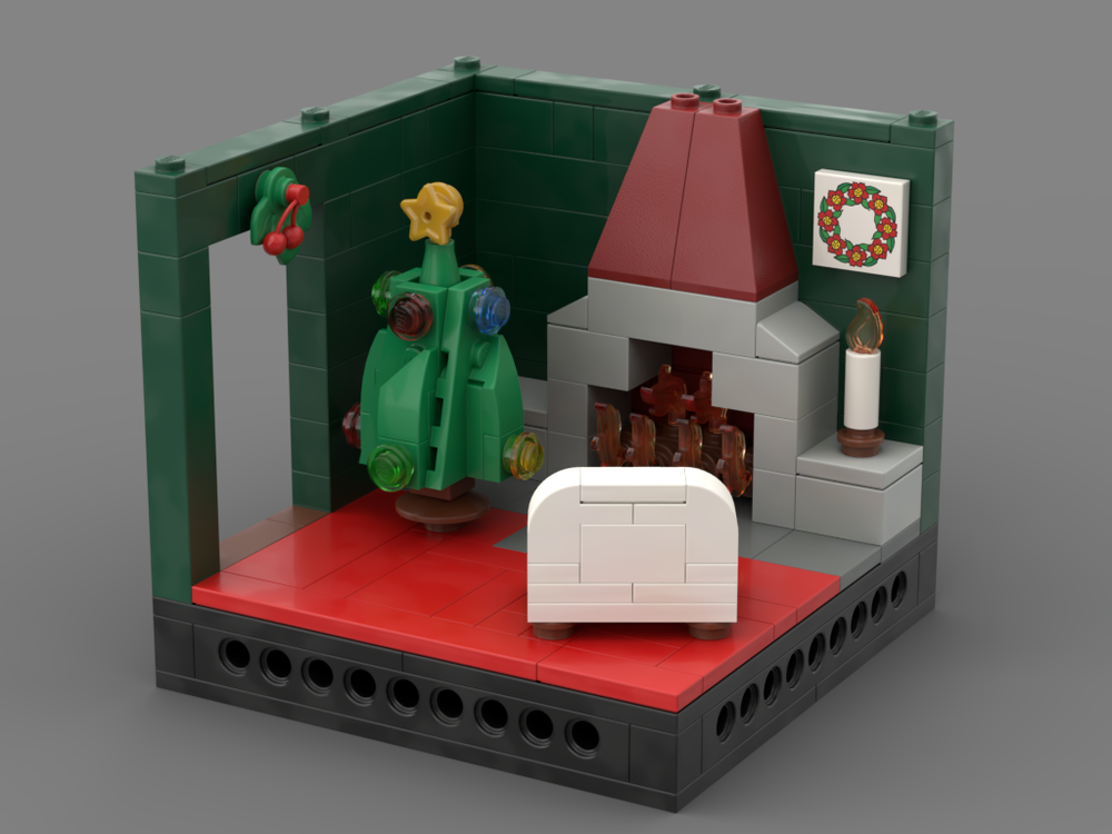 LEGO MOC Modular Rooms - Christmas Living Room by lbwrt | Rebrickable ...