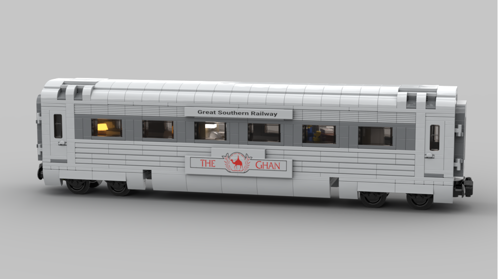 LEGO MOC The GHAN - 7 Carriage Set by TrainsWithLights | Rebrickable ...