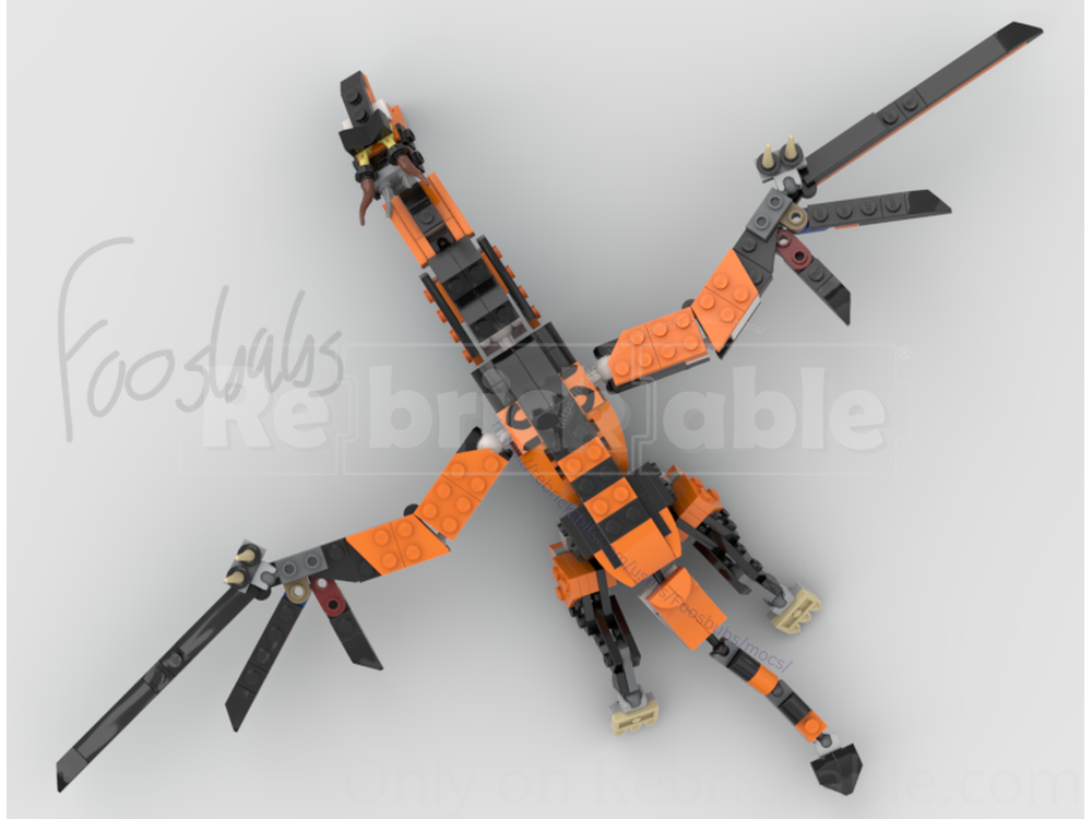 LEGO MOC 31129 African Mountain Devil (Magnadrakon regius) 1:27 scale ...