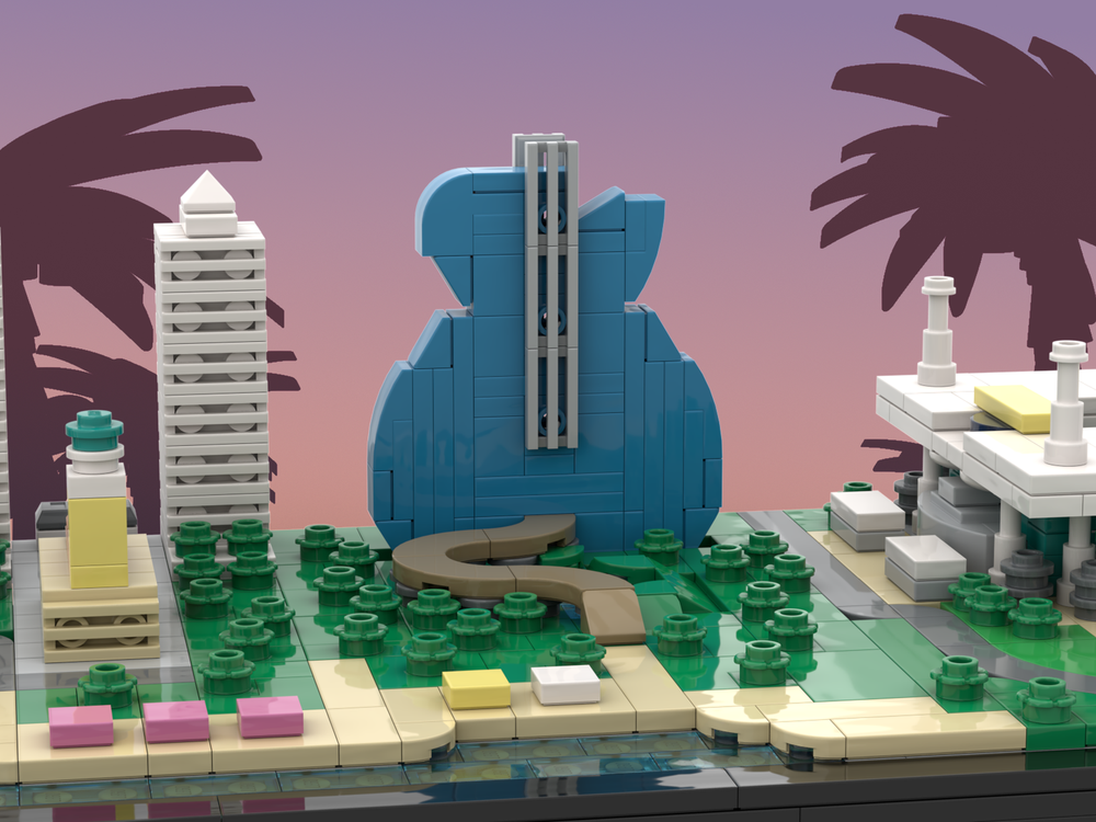 LEGO MOC-166957 Miami Skyline by Taters | Rebrickable - Build with LEGO