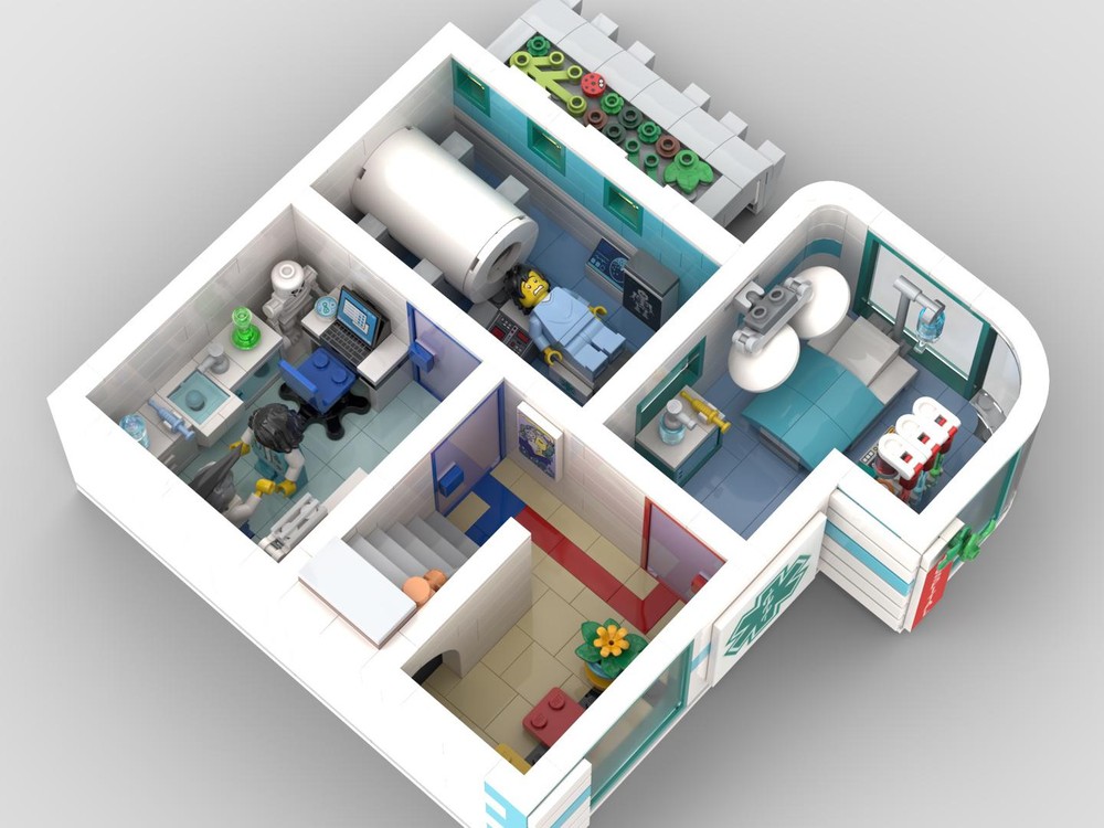Lego Moc Modular Hospital By Ubertoyseu Rebrickable Build With Lego