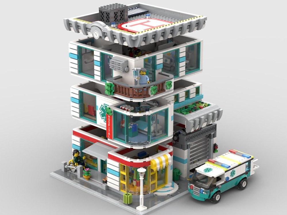 LEGO MOC Modular Hospital by ubertoys.eu | Rebrickable - Build with LEGO