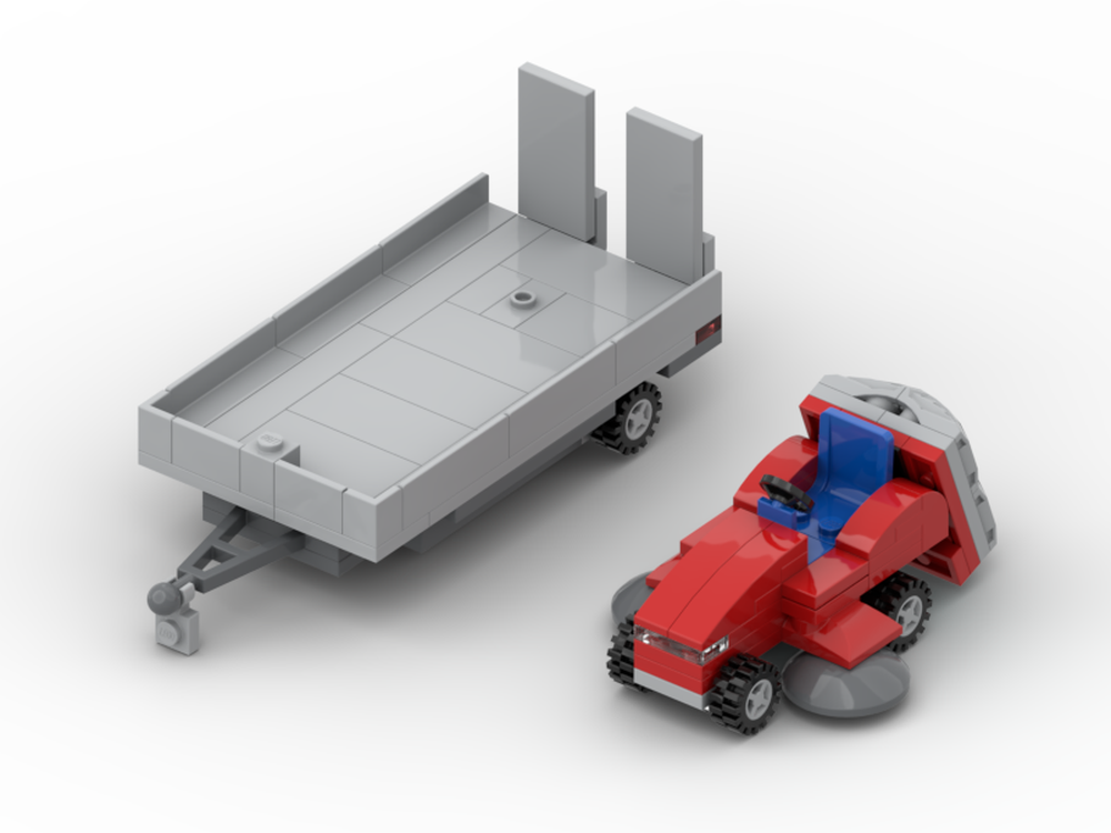 LEGO MOC Riding lawn mower and trailer by ole.828 | Rebrickable - Build ...