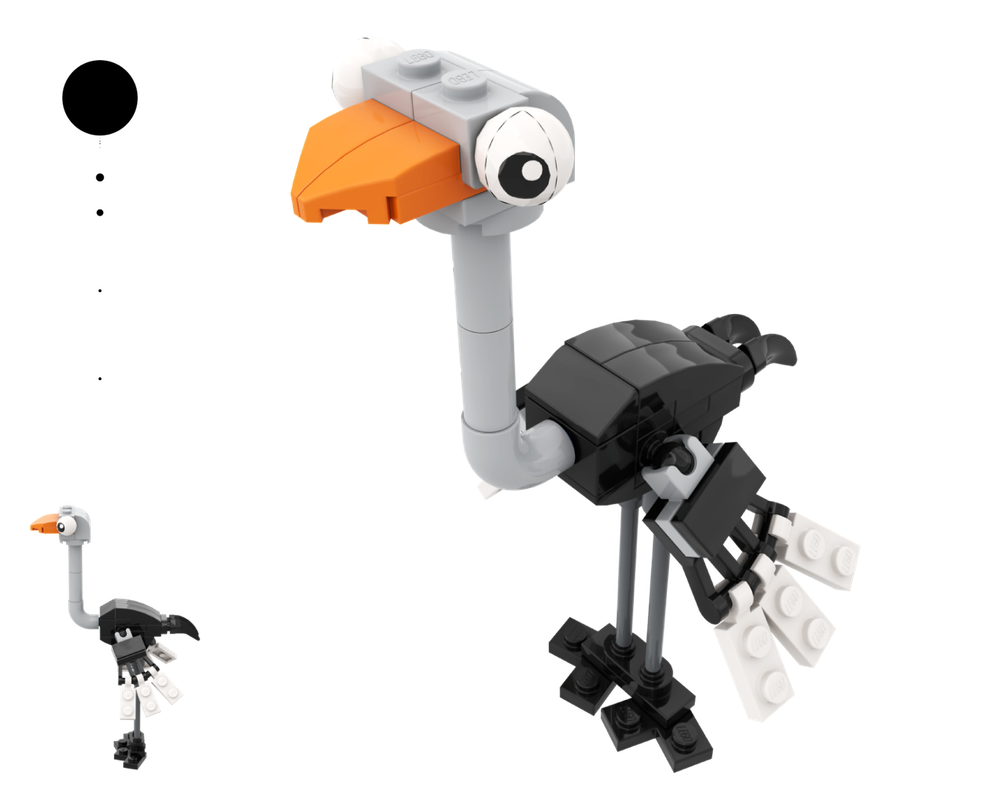 LEGO MOC 19 Ostrich by MyKidisanAlien | Rebrickable - Build with LEGO