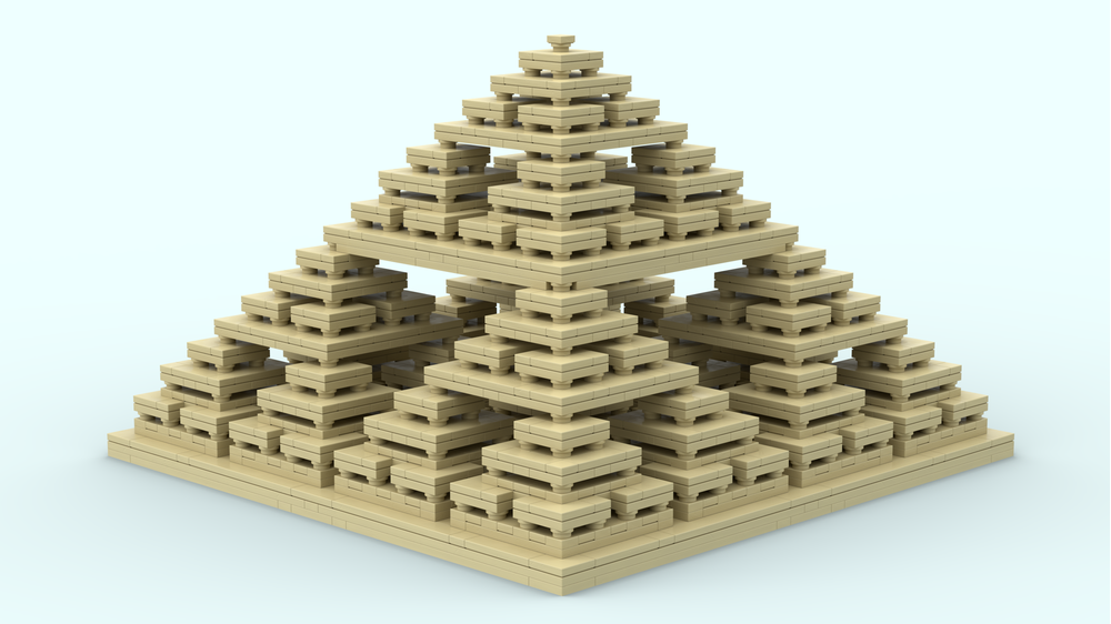 Lego Moc Sierpinski Pyramid Extra Large By Blockwise Rebrickable