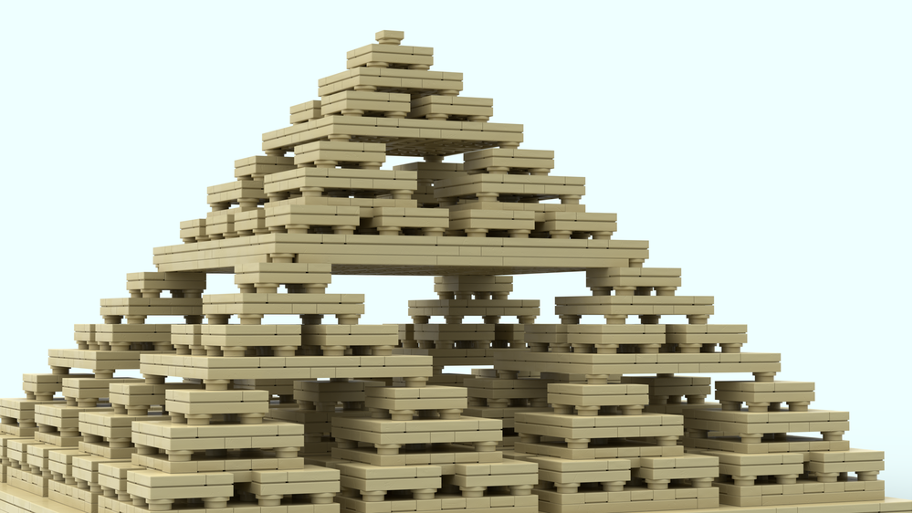 Lego Moc Sierpinski Pyramid Extra Large By Blockwise Rebrickable