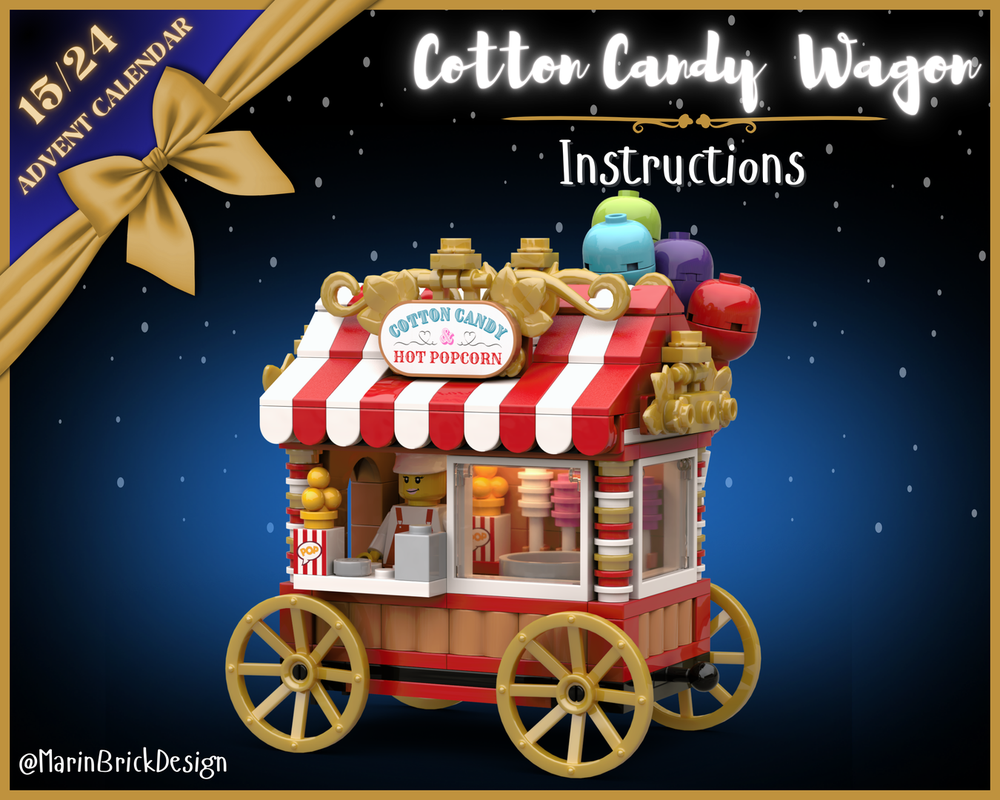 LEGO MOC Lego Christmas Cotton Candy & PopCorn Stal Wagon MOC - Lego ...