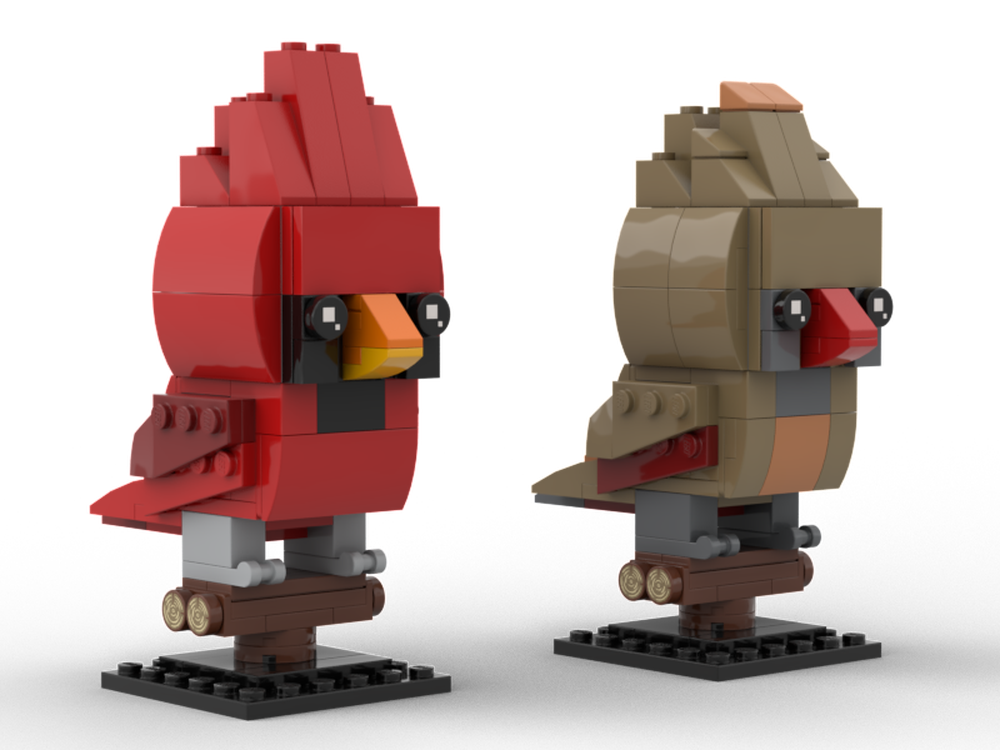 LEGO MOC Northern Cardinals: Birdheadz by OrchardBuilds | Rebrickable ...