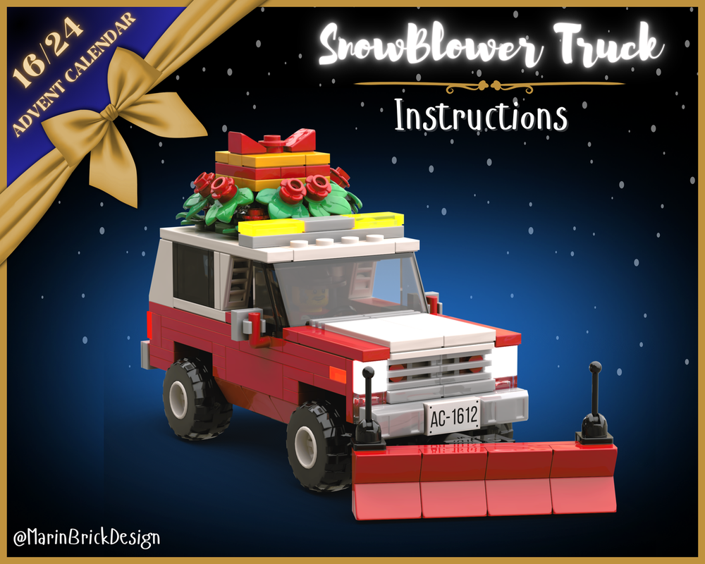 LEGO MOC Lego Christmas SnowBlower Snow Plow Truck MOC - Winter village MOC by marinbrickdesign ...