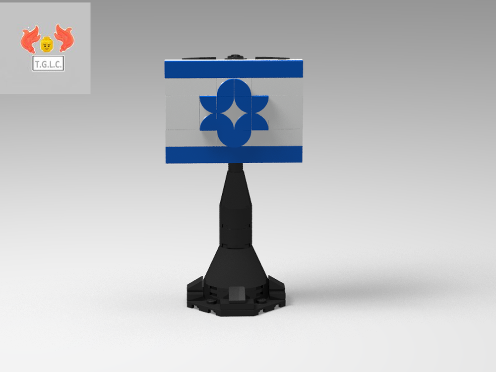LEGO MOC Israel flag with stand by T.G.L.C. | Rebrickable - Build with LEGO