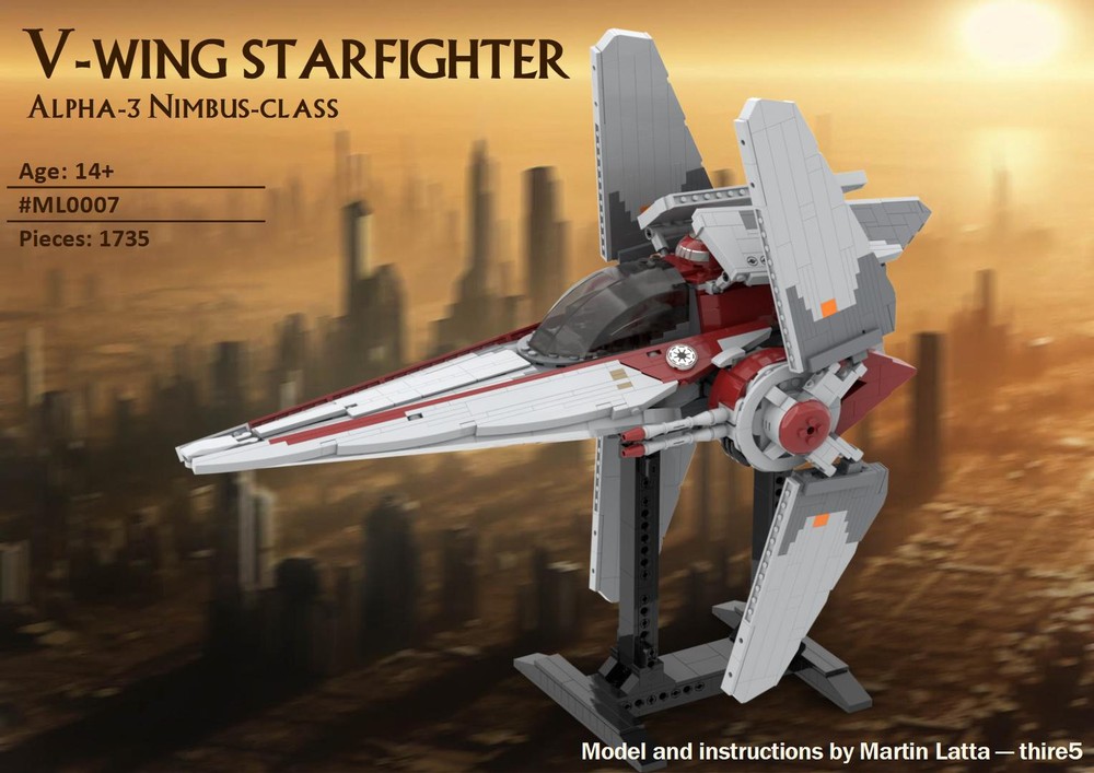LEGO MOC UCS V-wing starfighter by thire5 | Rebrickable - Build with LEGO